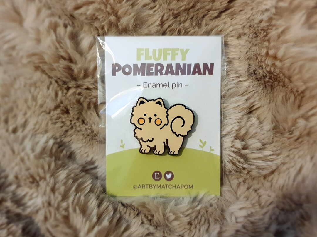 Fluffy Pomeranian - Enamel Pin - Etsy