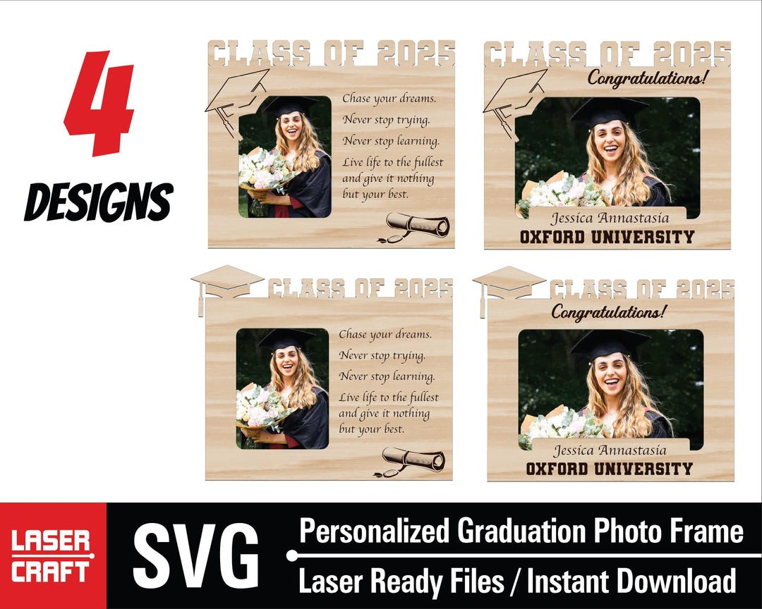 Personalized Graduation 2025 Svg, Graduation Photo Frame Svg ...