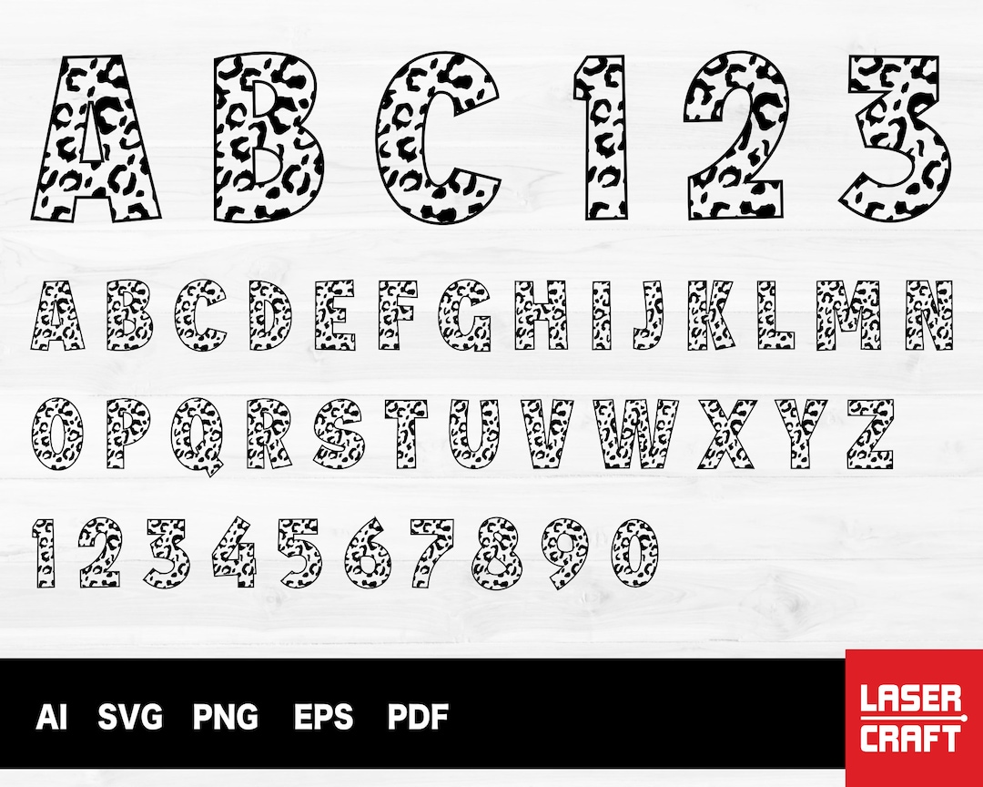 Leopard Font SVG, Leopard Font PNG, Animal Font Svg, Leopard Alphabet ...