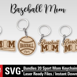 Keychain Bundle SVG, Sport Mom Svg, 20 Sports Mom Keychain SVG Files ...