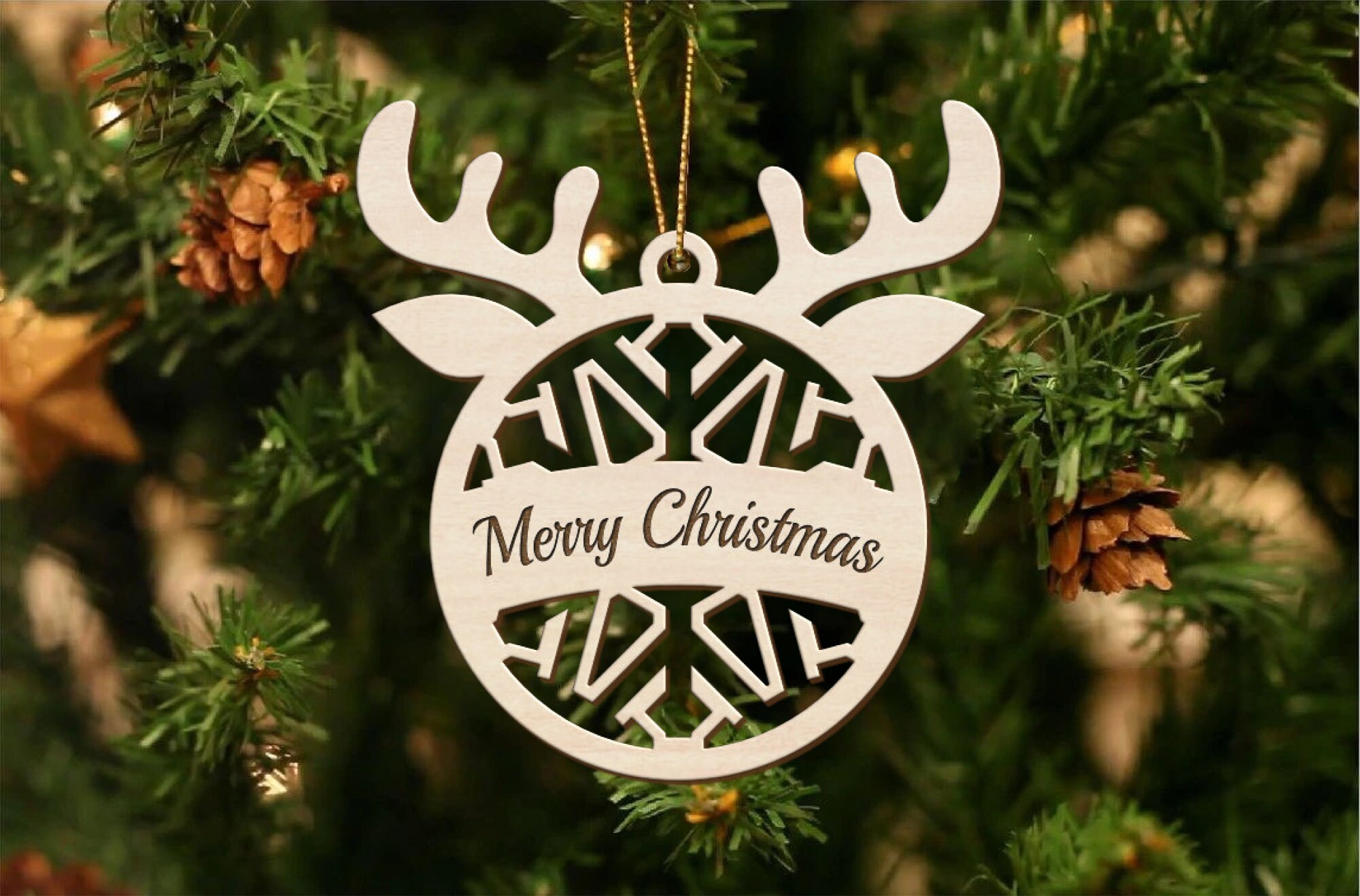 Personalized Christmas Ornament SVG Reindeer Ornament Svg | Etsy