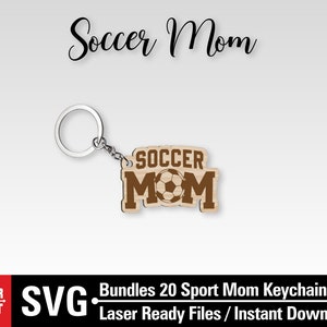 Keychain Bundle SVG, Sport Mom Svg, 20 Sports Mom Keychain SVG Files ...