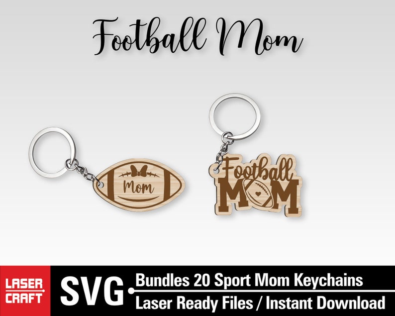 Sports Mom Keychain SVG Bundle, Laser Cut Files (digital Download) - Etsy