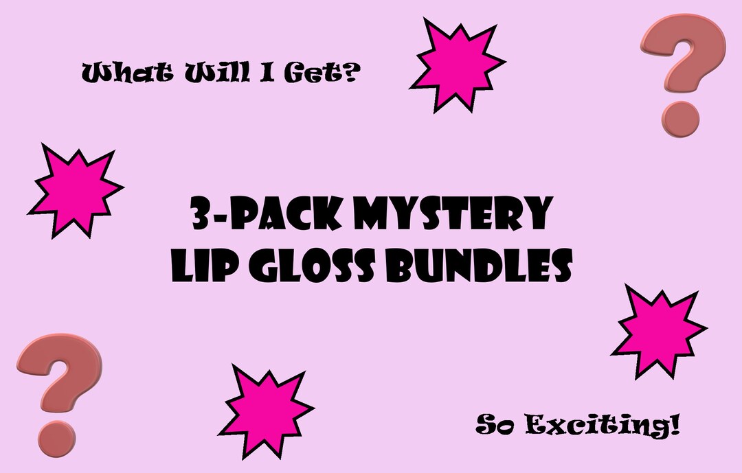 Paquete de 3 paquetes de brillo de labios Mystery - Etsy México