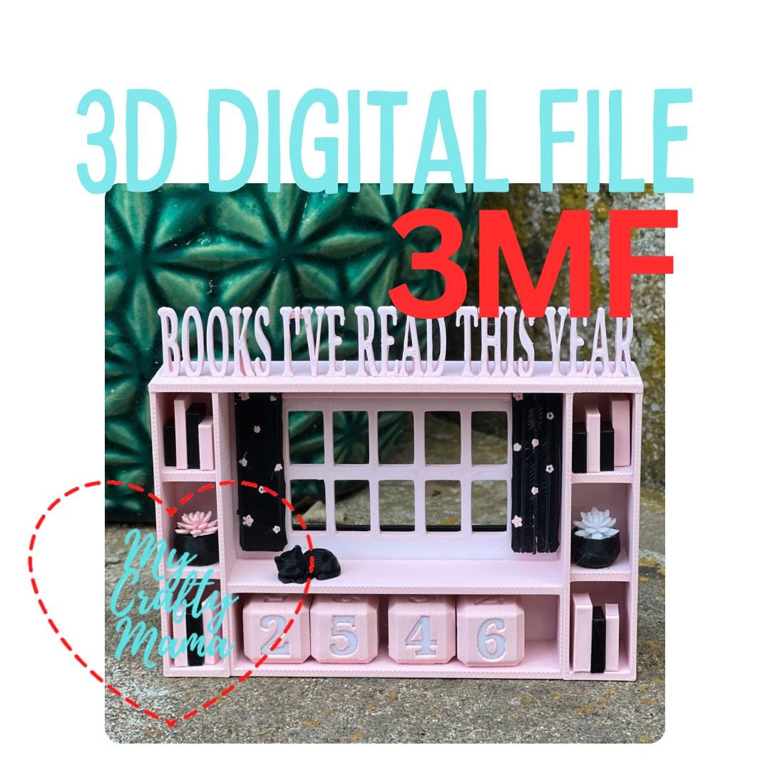 3D Print Bookshelf Books I’ve Read 3MF Digital File: Changeable Window ...