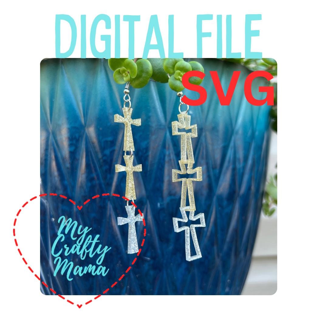 Interlocking Cross Earrings SVG Laser Cut File (digital File) - Etsy
