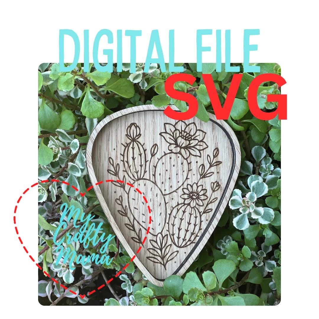 Guitar Pick Catchall Tray SVG File for Laser Cutters - 4 Styles ...
