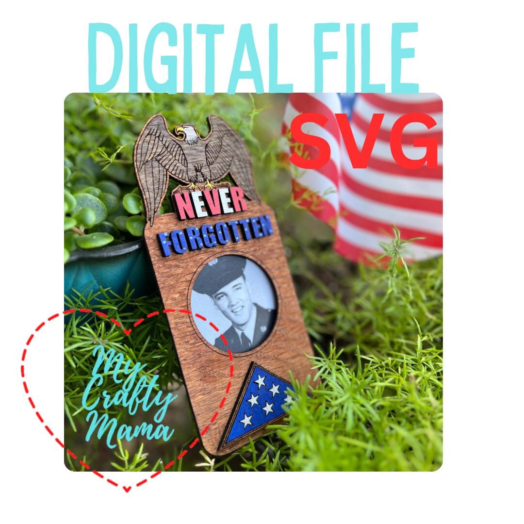 Veteran Memorial Folded Flag Frame, Military Remembrance Photo Frame ...