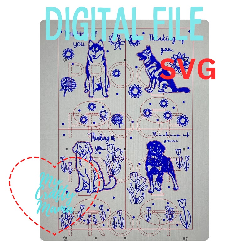 Dog Pop Out Card SVG | Laser Cut File (digital Download) - Etsy Canada