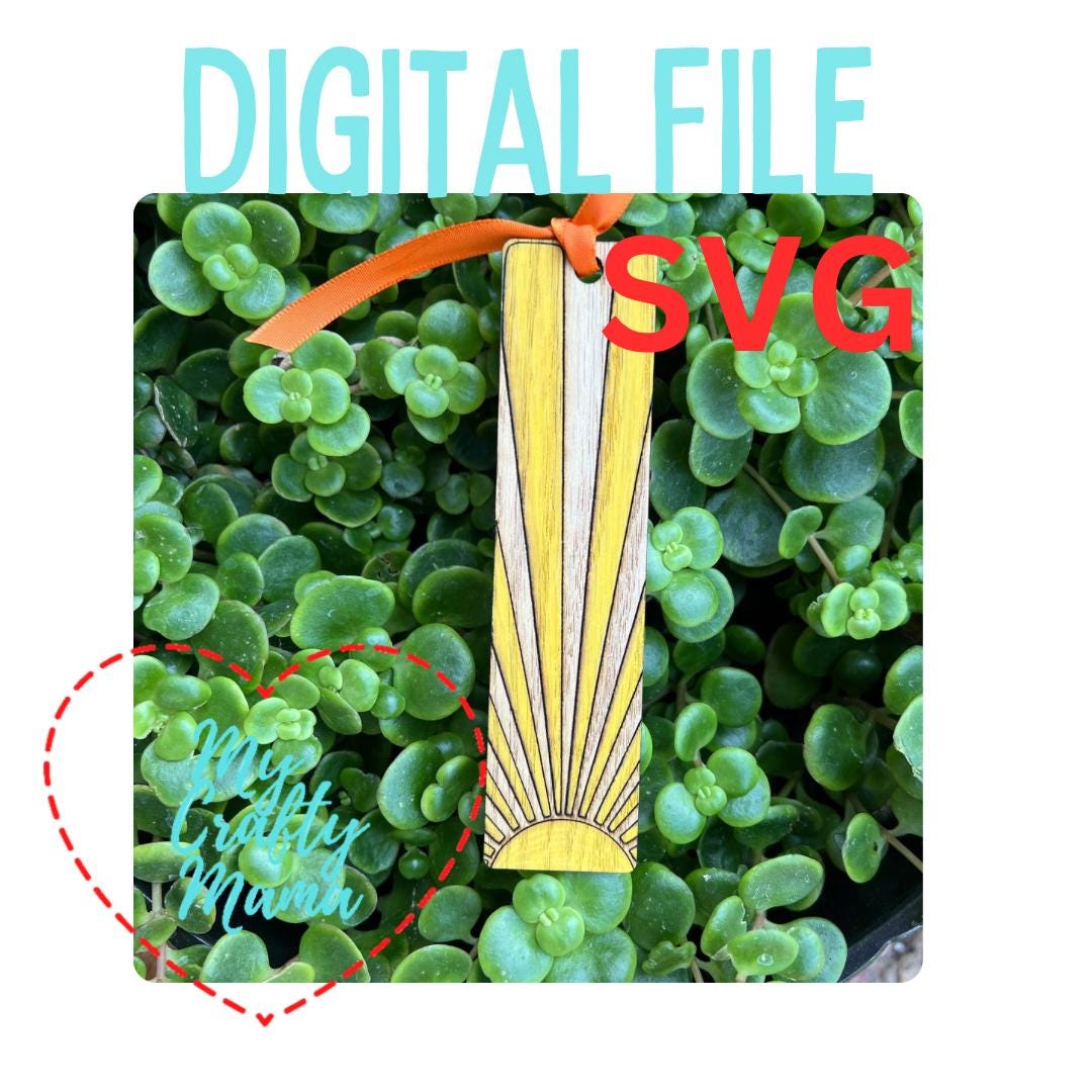 Sunshine Bookmark Digital Svg Laser Cut File, Bookmark SVG, Books Svg ...