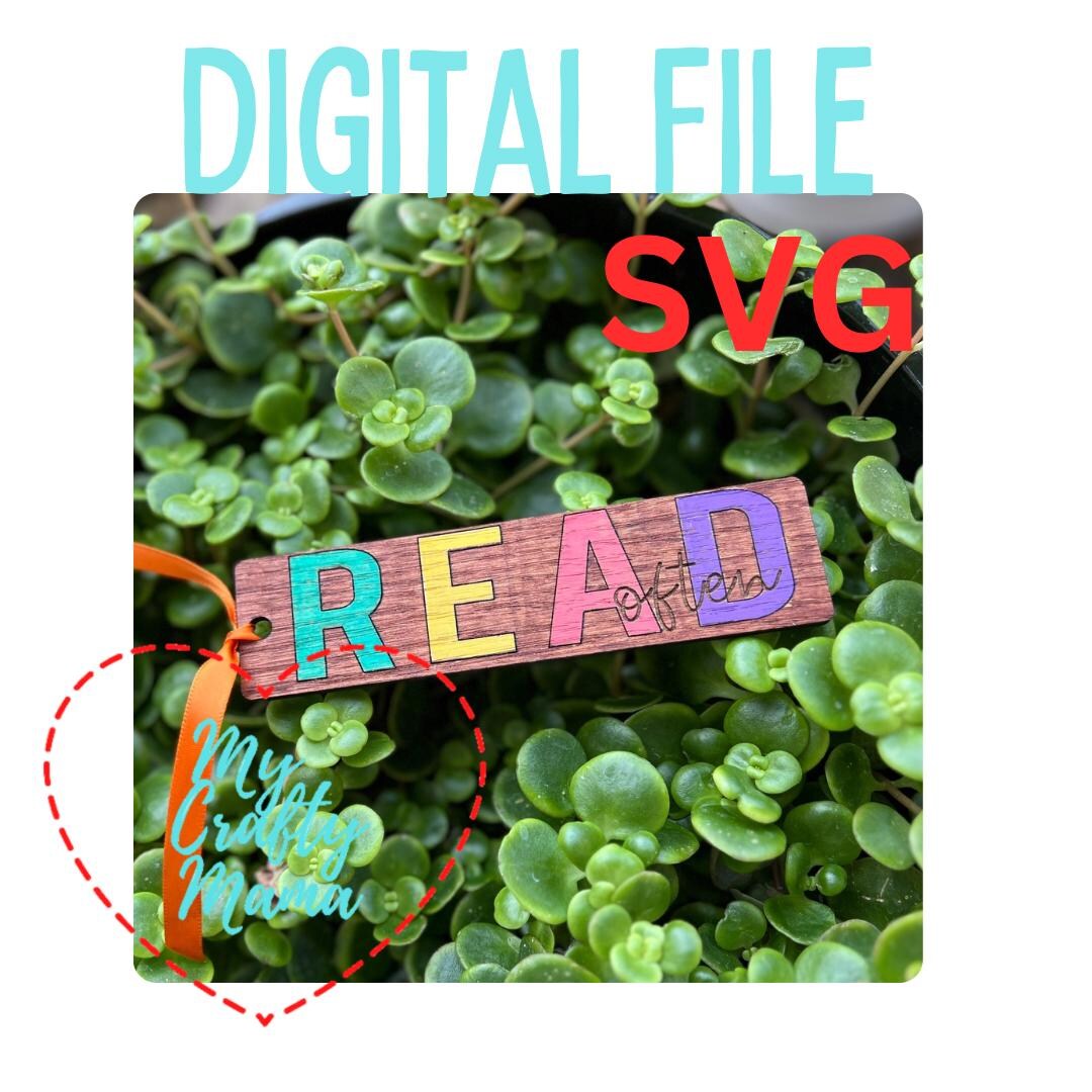 Read Often Bookmark SVG Laser Cut File: Book Lover Gift (digital ...
