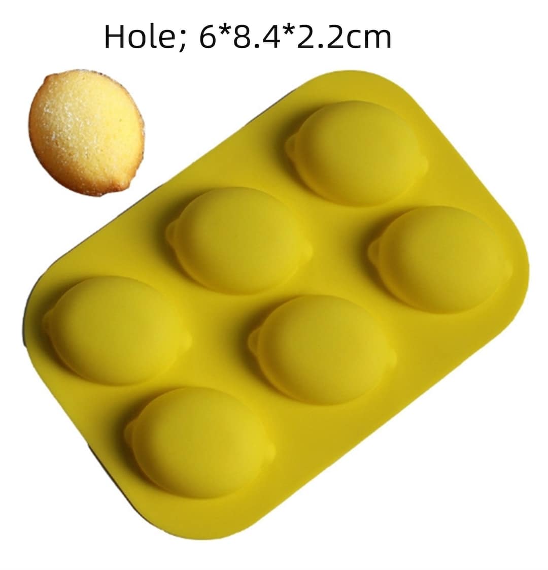 6-cavity Lemon Cake Mold Flexible Silicone Choclate Mold Soap Mold Soap ...