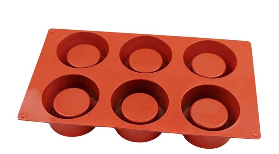 6 -cavity Cup Silicone Mold for Cake Ice Soap Jelly Mousse Clay Food ...