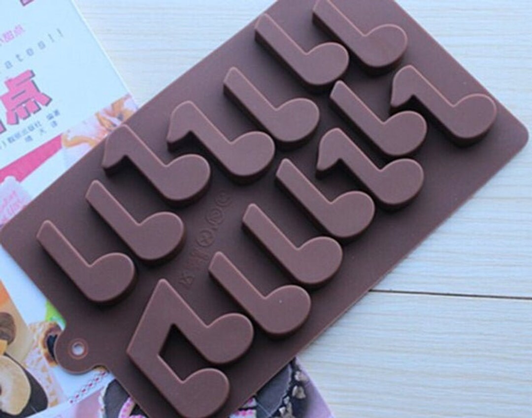 14-cavity Musical Notes Soap Mold Flexible Silicone Mold for Handmade ...