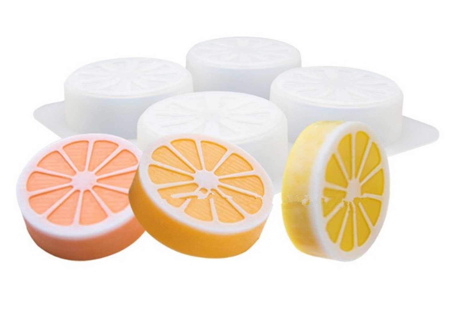 4-cavity Lemon Cake Mold Flexible Silicone Choclate Mold Soap Mold Soap ...