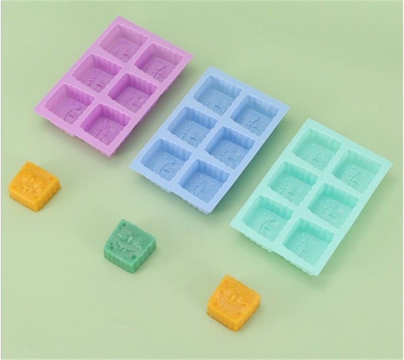 6-cartoon Cake Mold Chocolate Mould Flexible Silicone Mold for Handmade ...