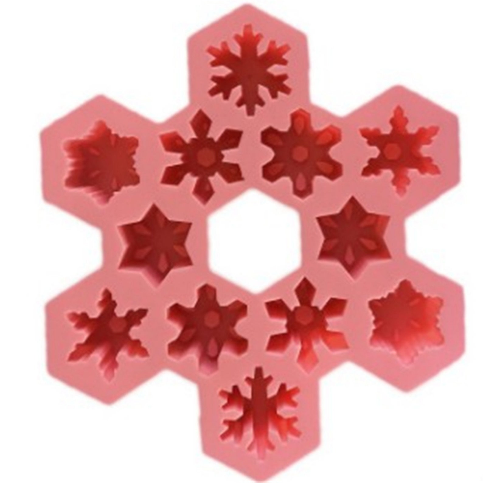 New Christmas Snowflake Ice Lattice Chocolate Silicone Mold 12 Lattice ...