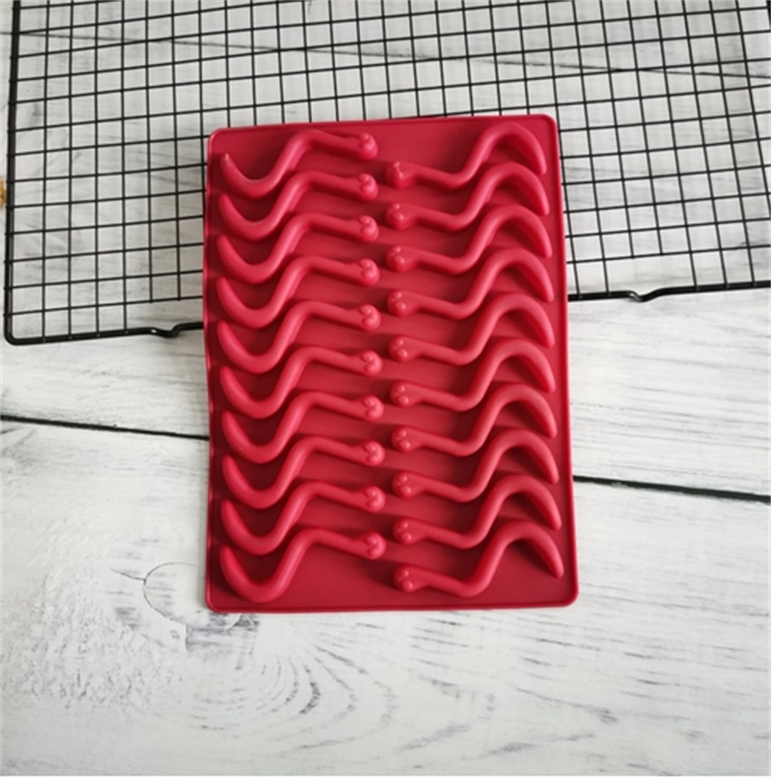 4inch Snake Candy Mold, Cake Mold Flexible Silicone Choclate Mold Soap ...