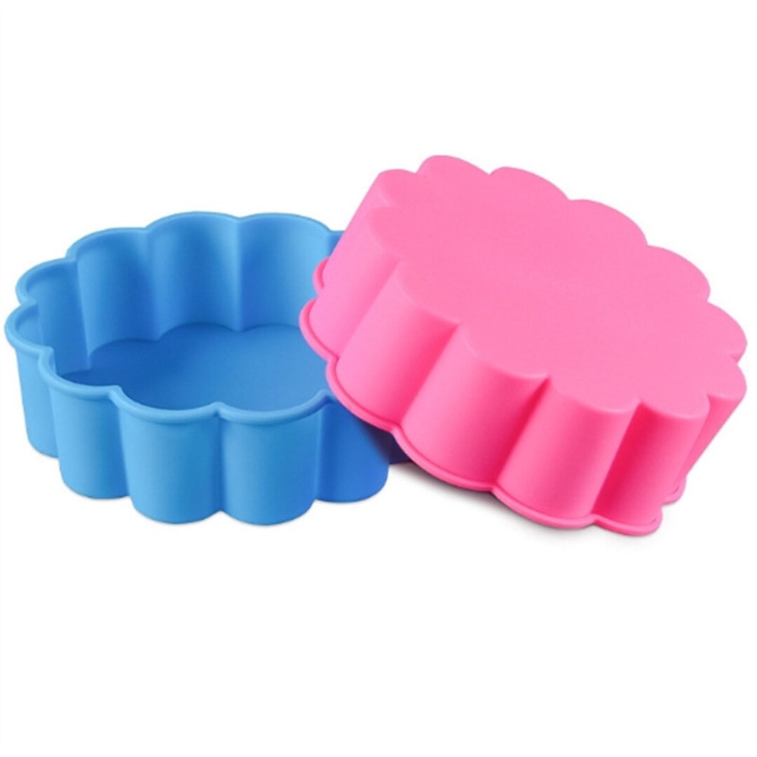 1-cavity7inch Flower Round Mold Candy Mold Round Cake Mold Flexible ...