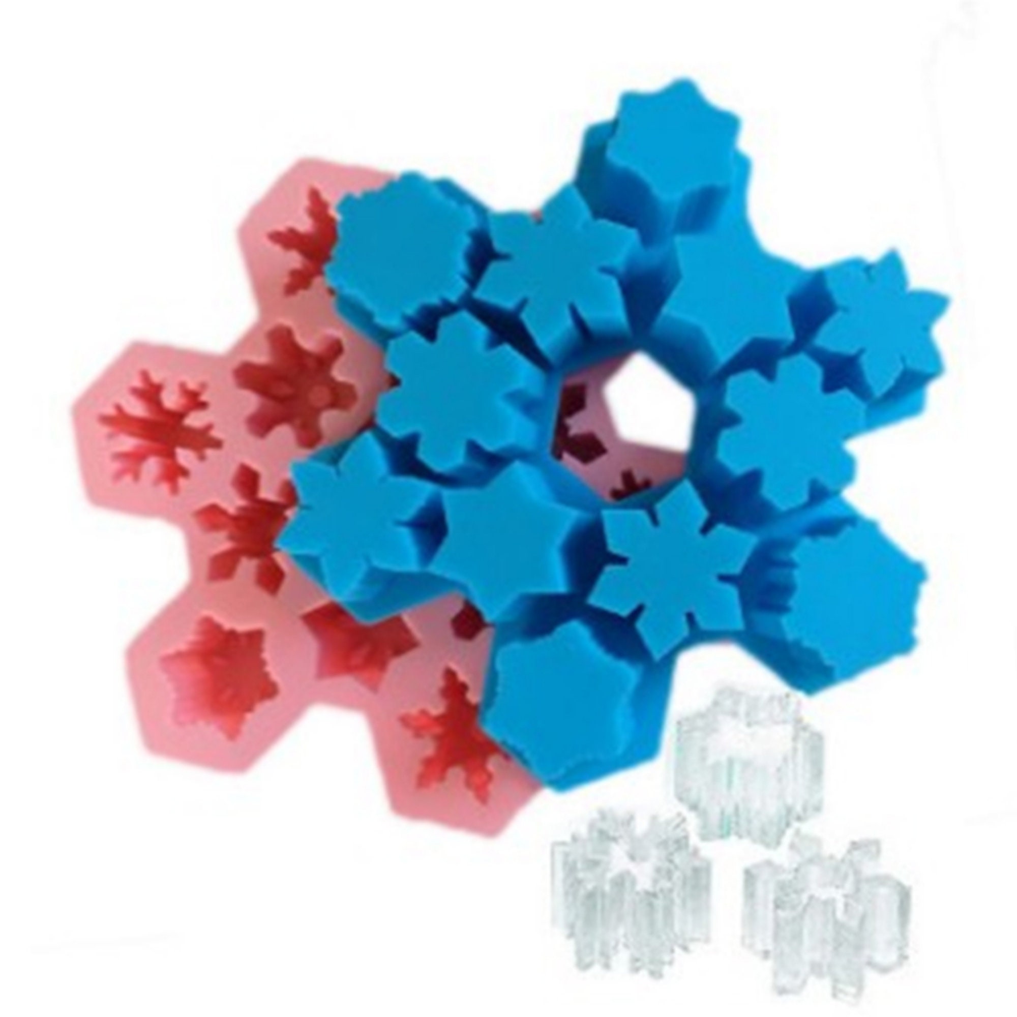 New Christmas Snowflake Ice Lattice Chocolate Silicone Mold 12 Lattice ...