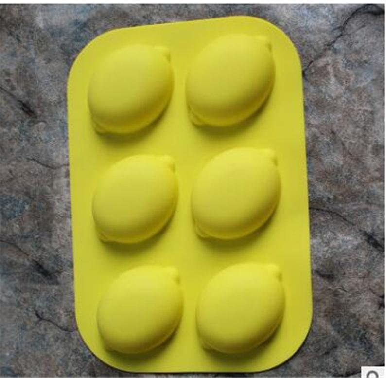 6-cavity Lemon Cake Mold Flexible Silicone Choclate Mold Soap Mold Soap ...