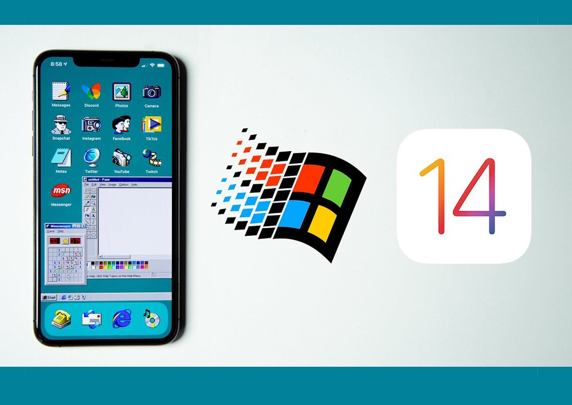70 IOS 14 Essential Icons in Beautiful Windows 95 Theme All - Etsy Canada