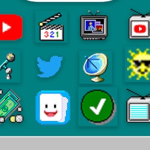 70 IOS 14 Essential Icons in Beautiful Windows 95 Theme All Access Pack ...