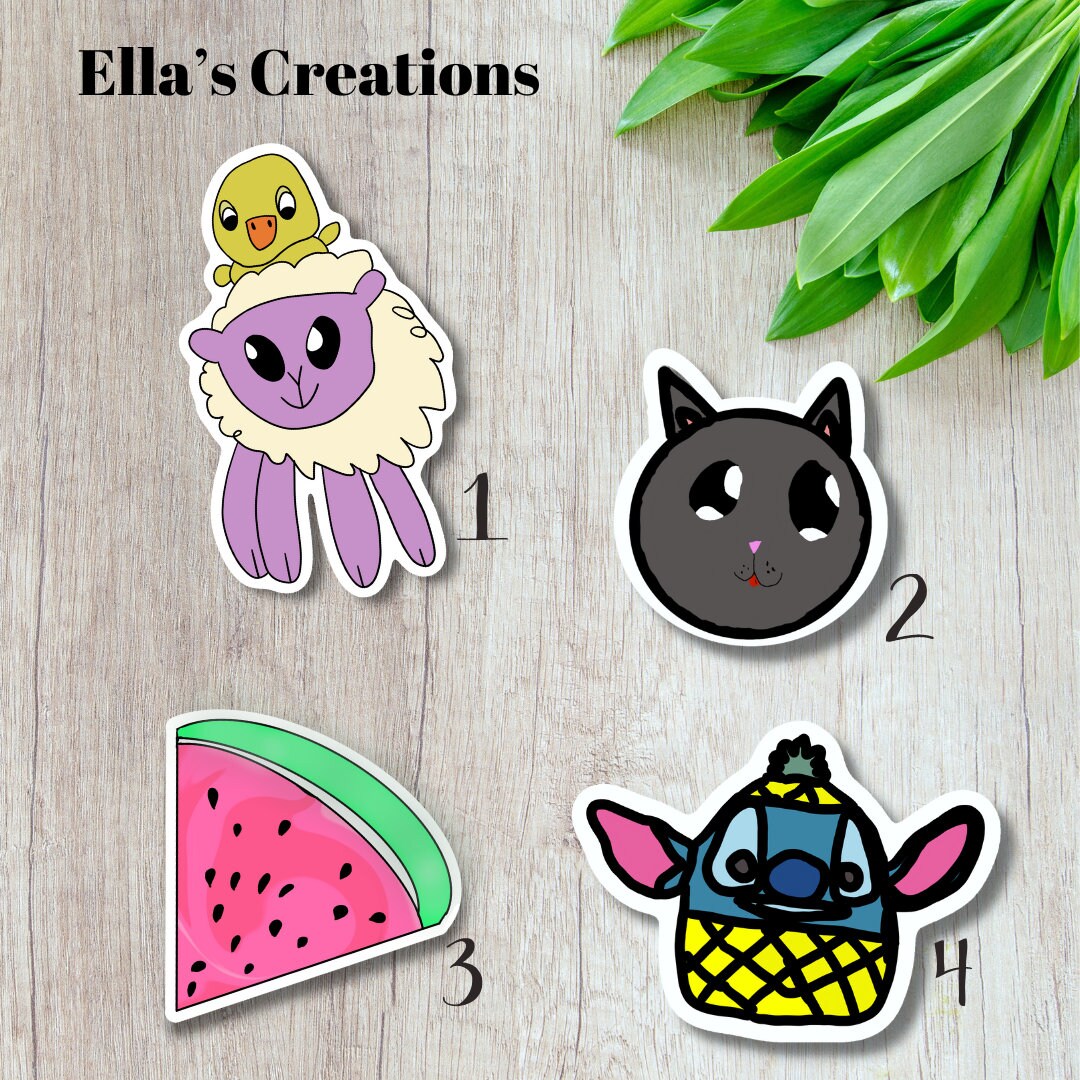 ELLA YOUNG ARTIST - Water Resistant Vinyl Handmade Sticker - Etsy