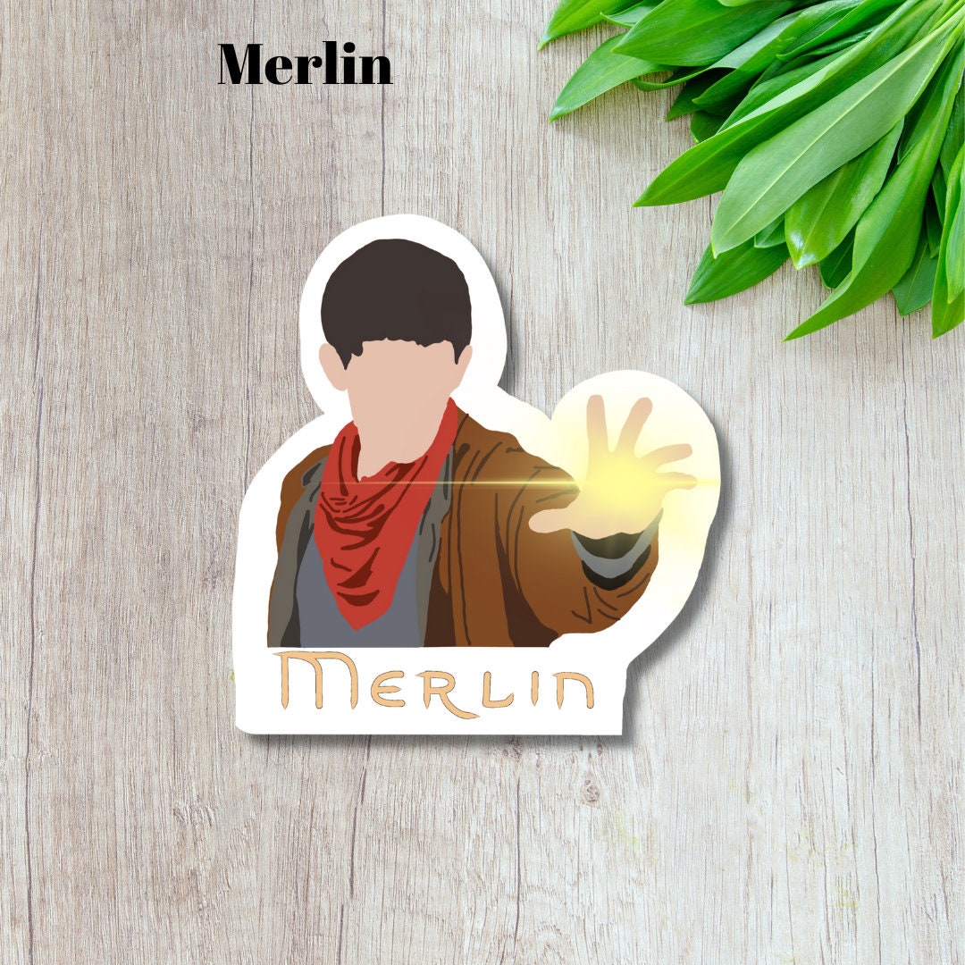 MERLIN Water Resistant Vinyl Sticker Wizard King Arthur Magic Fantasy ...