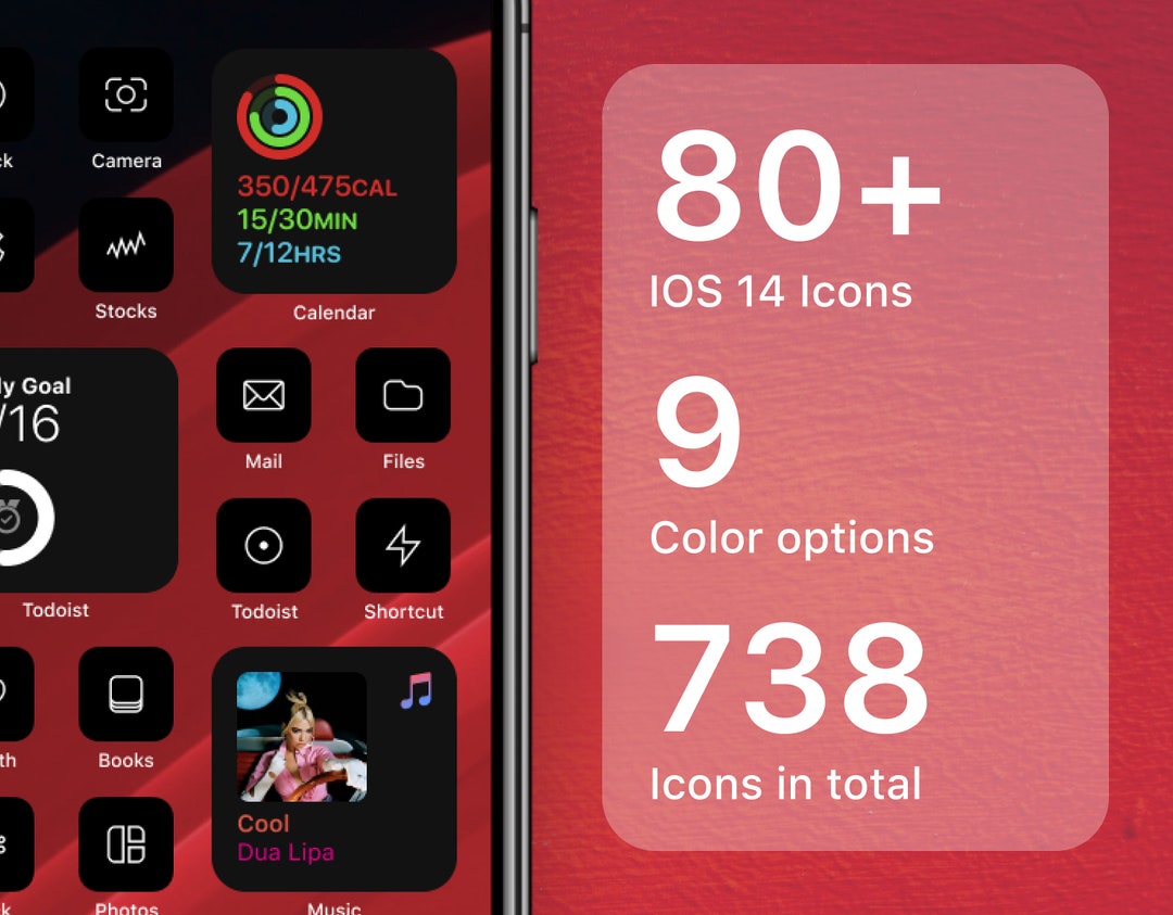80+ IOS 14 Icons Set in 9 Color Variations (738 in Total) | Customize ...