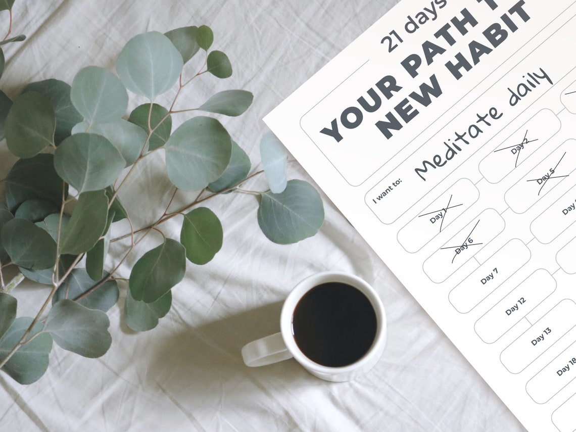 21 Days Habit Tracker Printable | Daily Habit Tracker | Daily Habit ...