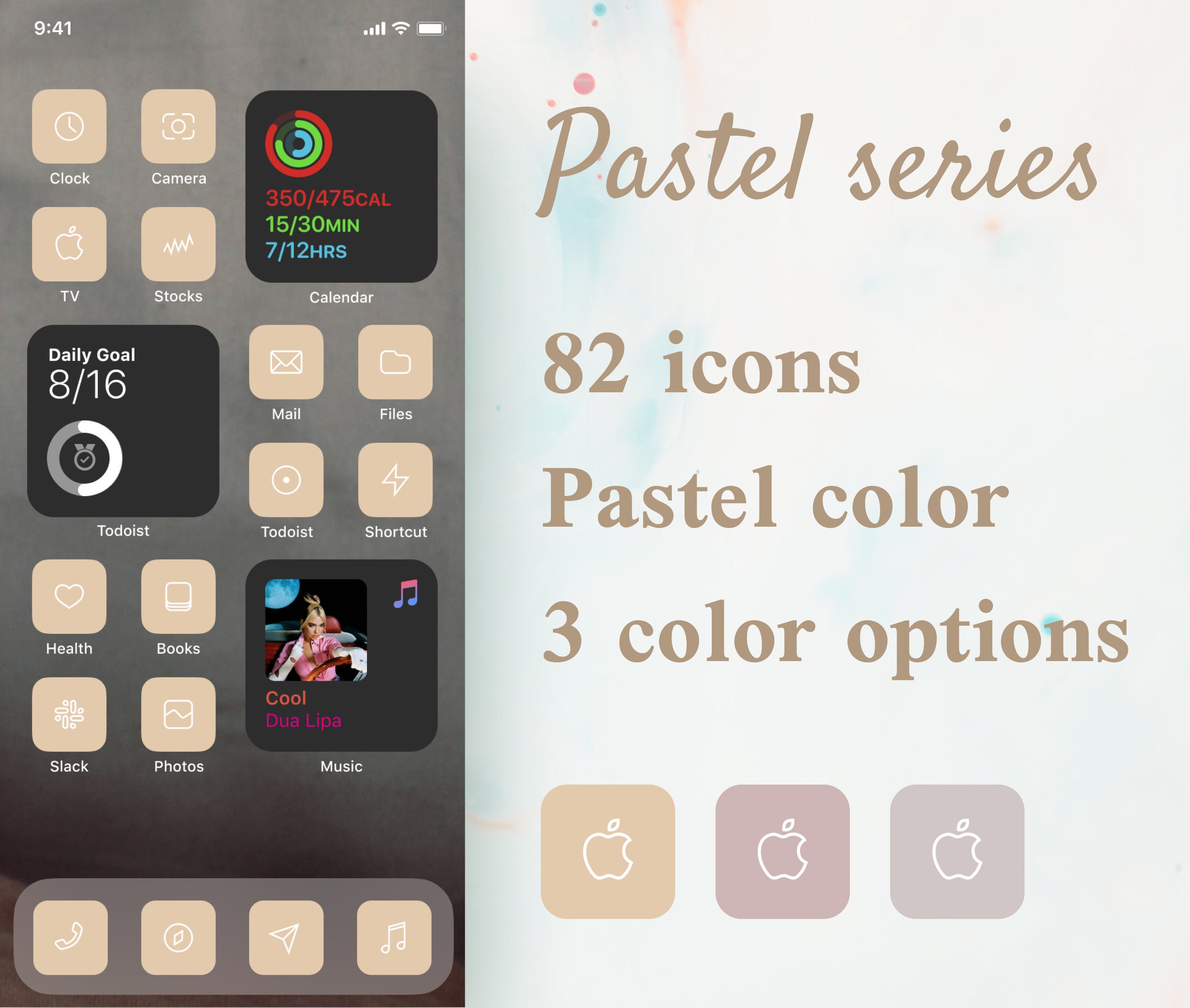 Pastel Series Ios 14 Icon Set 82 Icons 3 Color Options Etsy