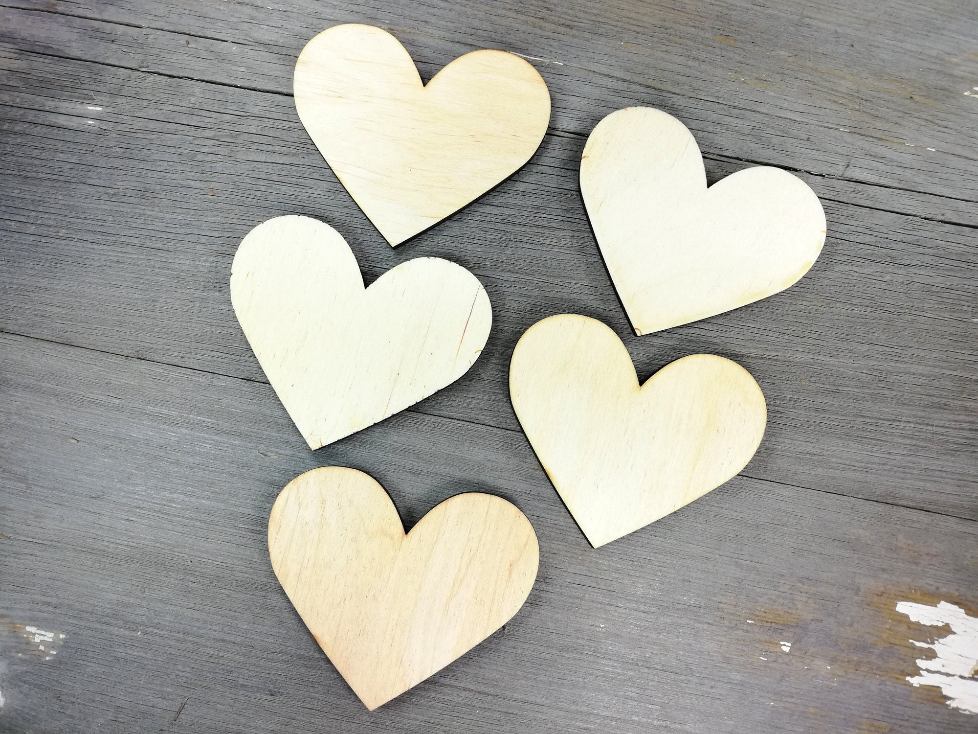 Heart Wooden Shape Cutouts Laser Cut Unfinished Wooden - Etsy