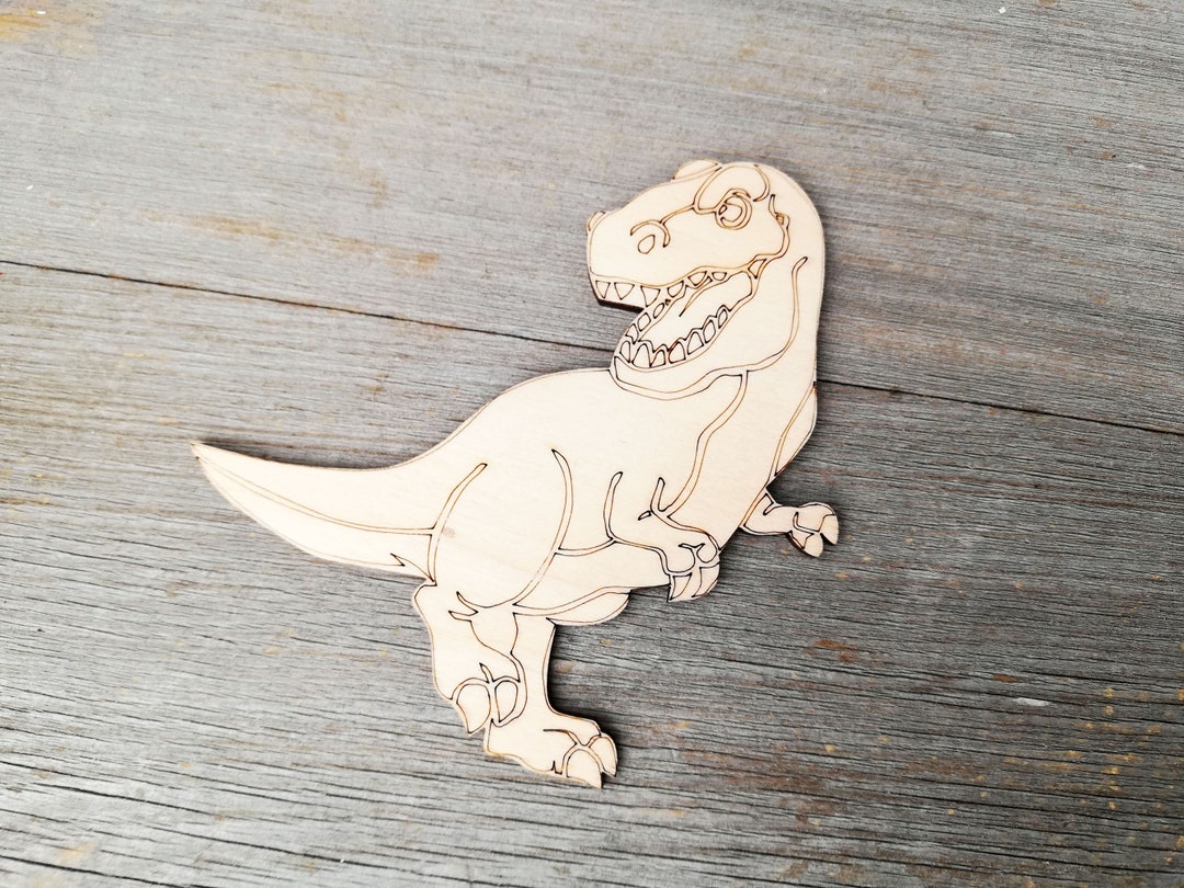 Tyrannosaurus, T-rex Dinosaur- Wooden Laser Cut Shapes, Laser Cut Wood ...