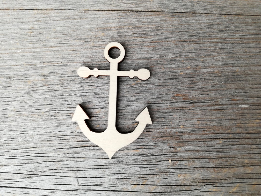 Wooden Anchor Sea Decor Nautical Wall Decor Laser Cut Shapes Blanks for ...