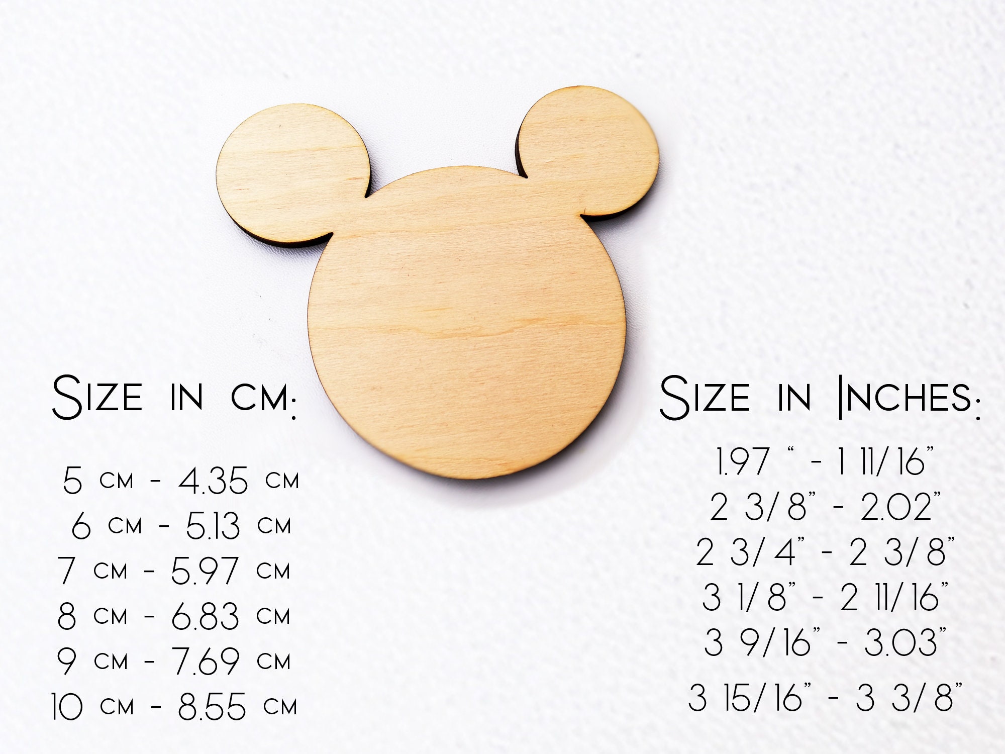 Mouse Head Laser Cut Unfinished Wood Shapes Craft Supply Wooden Plywood ...