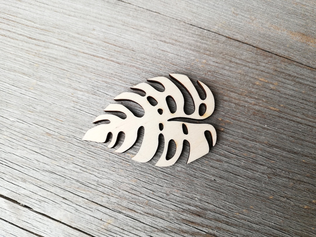 Tropical Leaves Leaf Jungle Monster Flower Monstera Adansonii Wooden ...