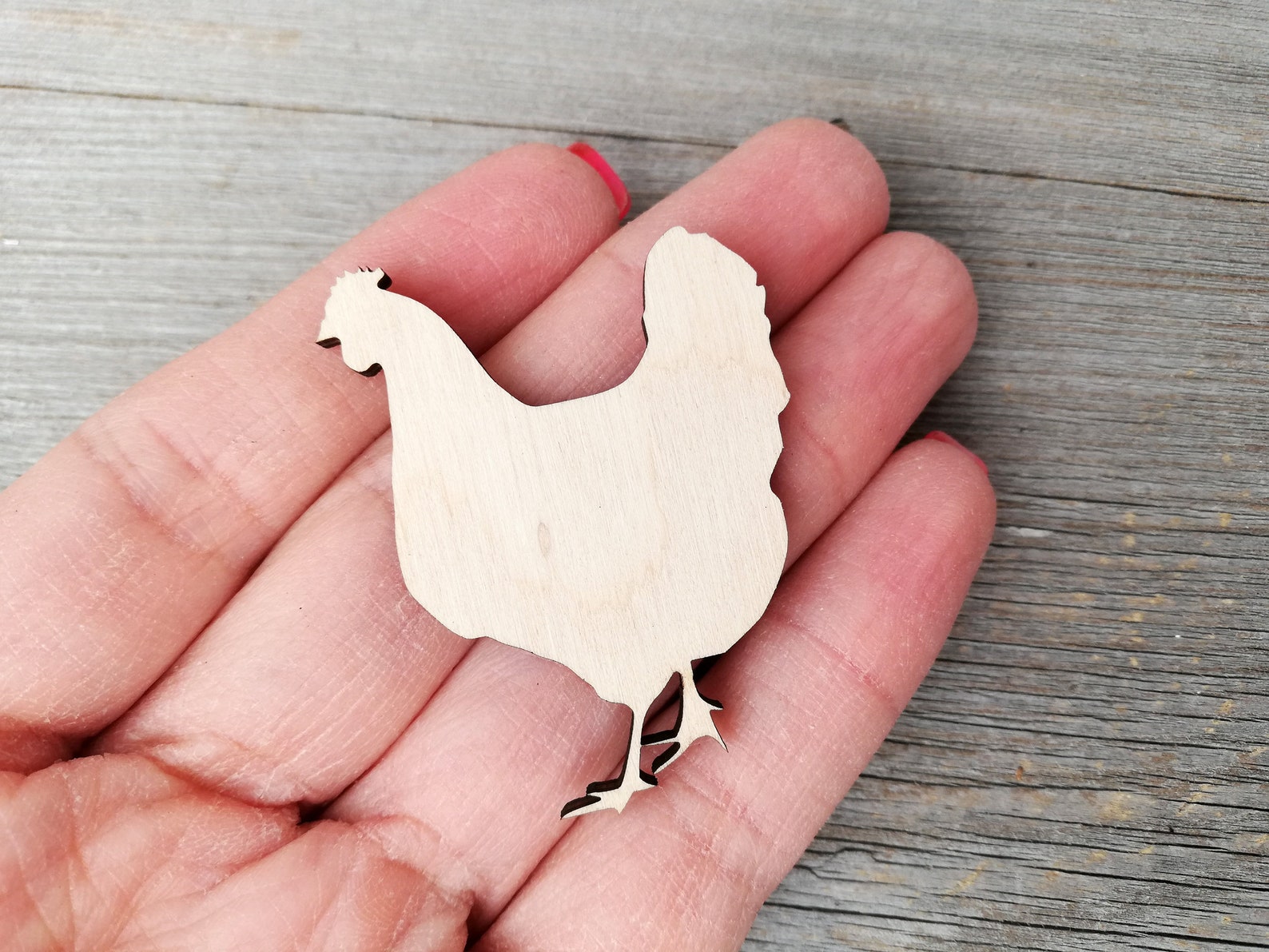 Chicken Wooden Laser Cut Shapes Blanks for DIY Projects Unpainted Farm ...