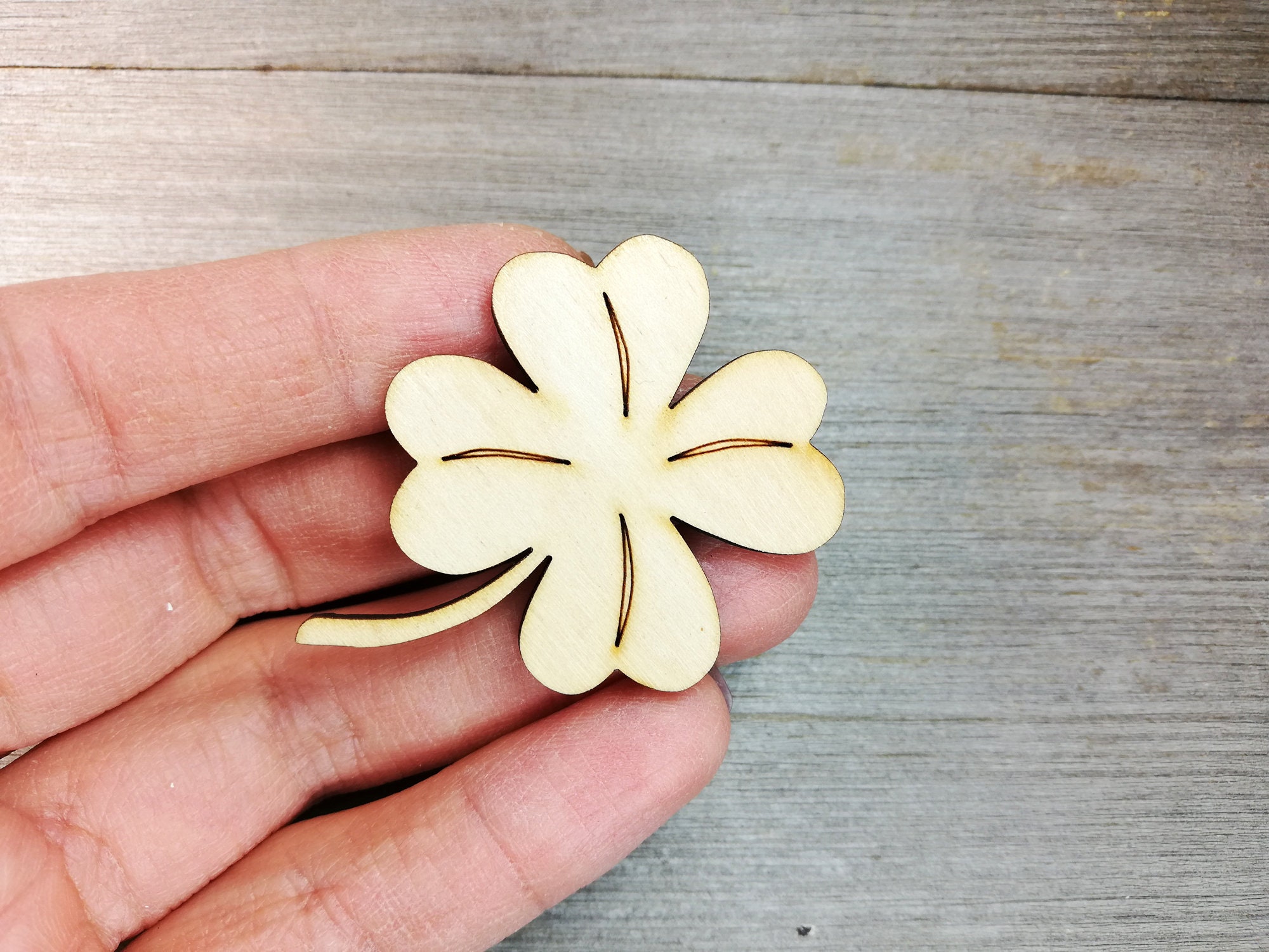 Clover, Four Leaf Clover Shape Laser Cut Wood Shapes, Unfinished Craft ...