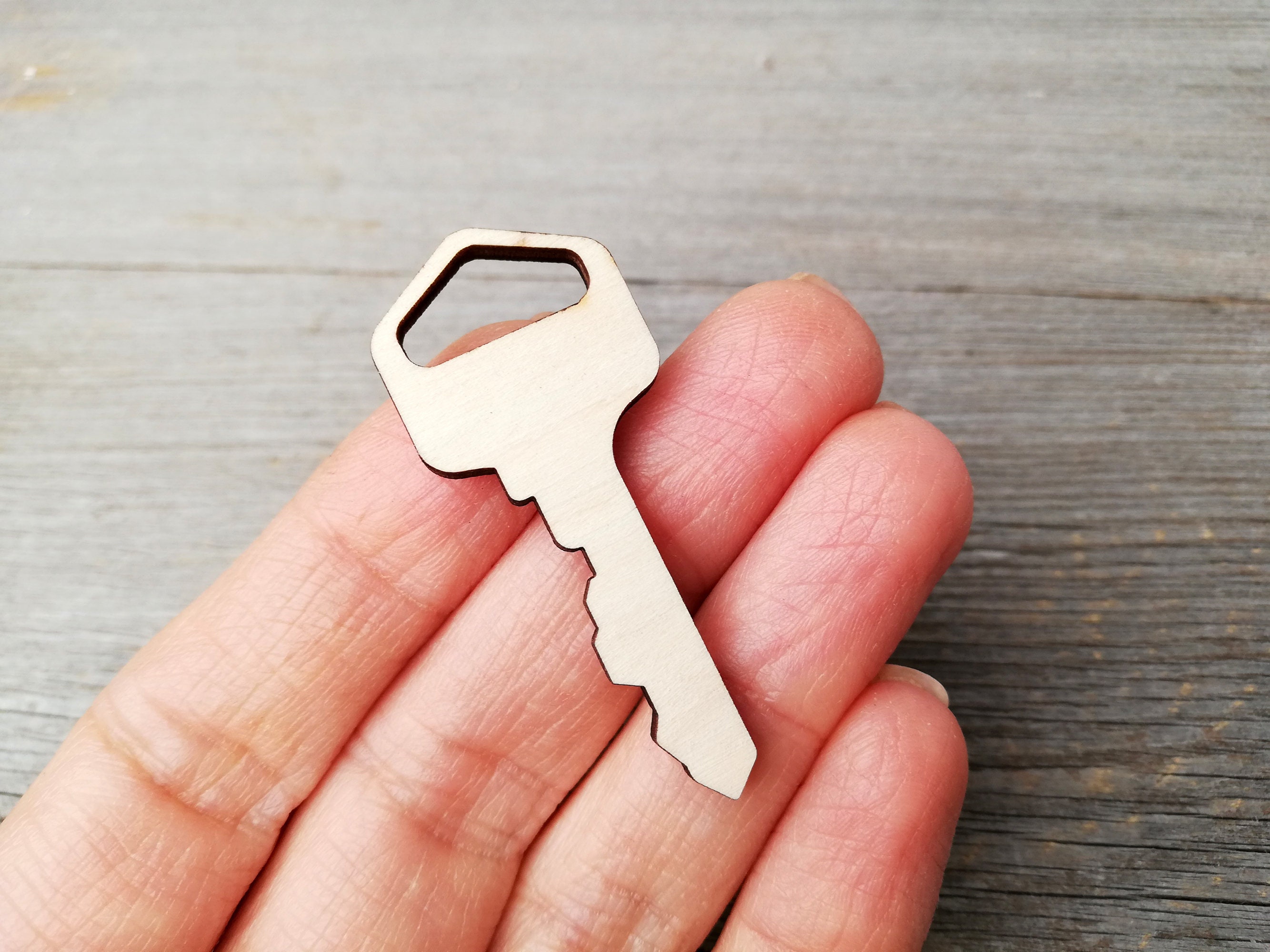 Key Wood Cutout Shapes DIY, Unfinished Craft Supply DIY Not Painted ...