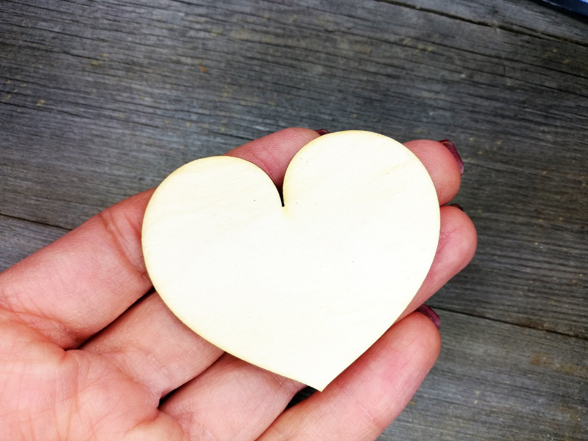 Heart - Wooden Laser Cut Shapes Laser Cut Wood Cutouts Shape Unfinished ...