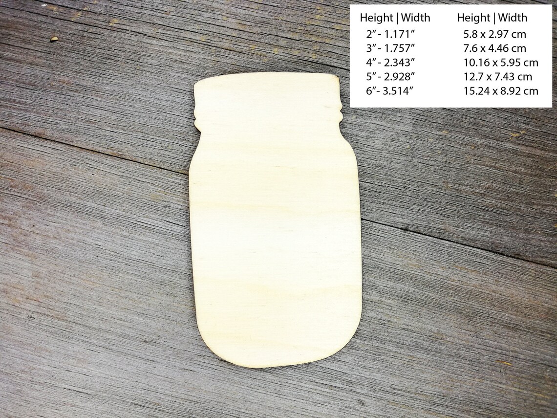 Mason Jar - Wooden Laser Cut Shapes Laser Cut Wood Cutouts Shape ...