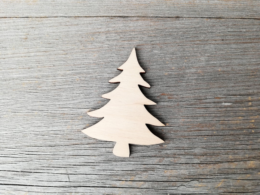 Pine Tree Wooden Cut Out Shape, Wooden Laser Cut Shape, Christmas Decor ...