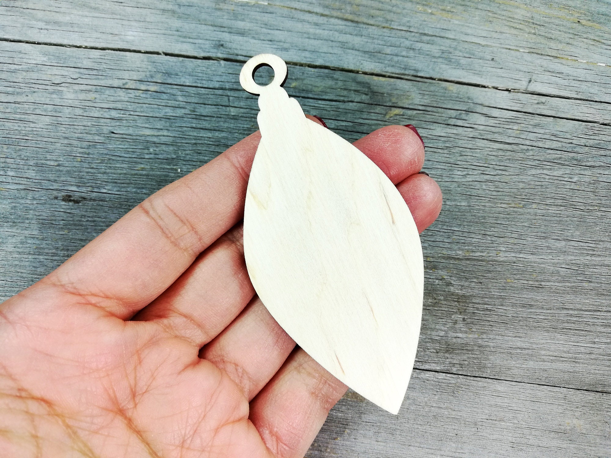 Drop Wooden Shape Christmas Ornament for Christmas Tree, Laser Cut ...