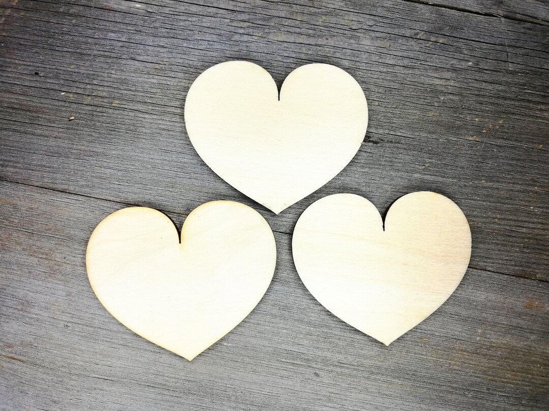 Heart - Wooden Laser Cut Shapes Laser Cut Wood Cutouts Shape Unfinished ...