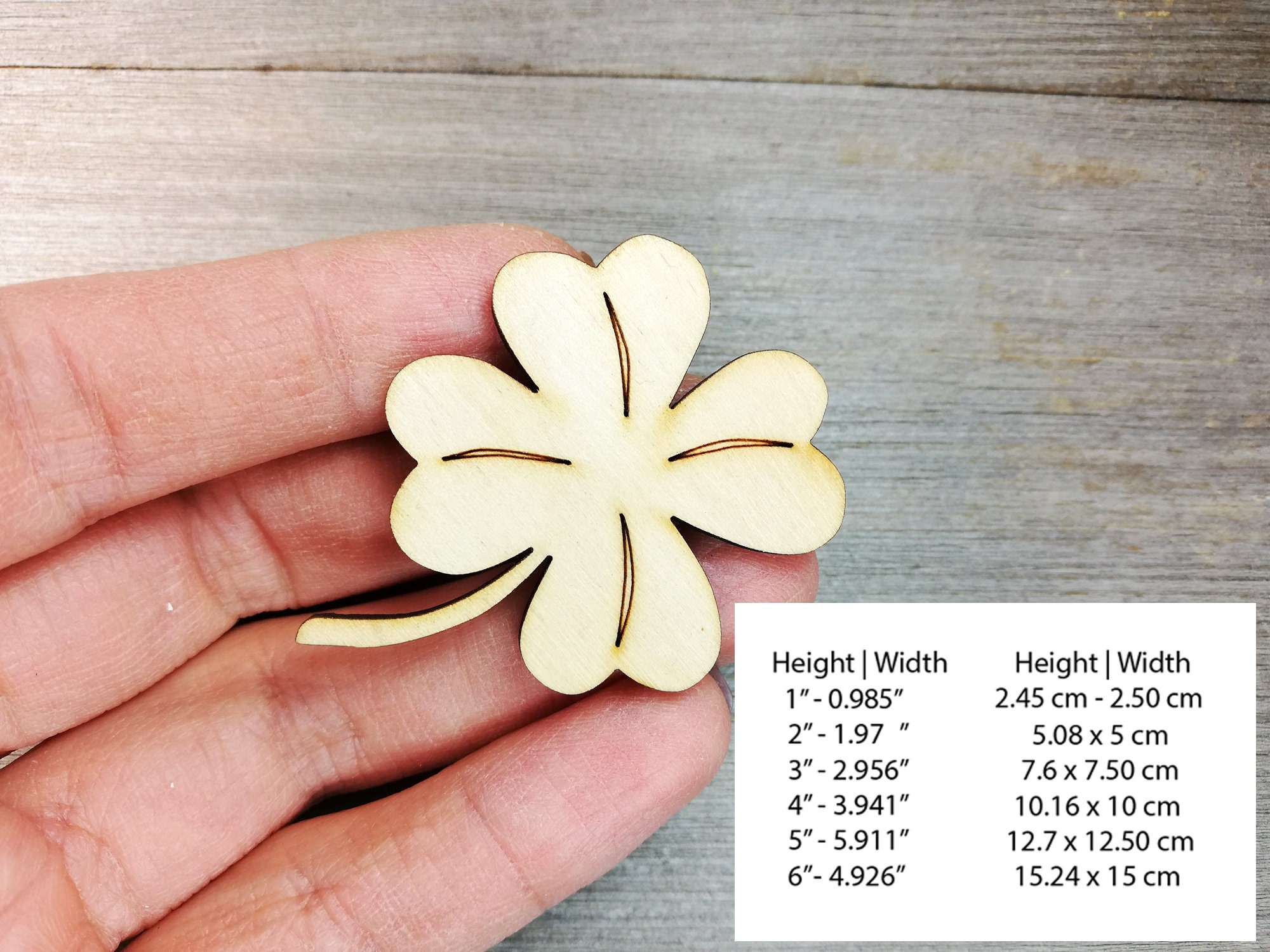 Clover, Four Leaf Clover Shape Laser Cut Wood Shapes, Unfinished Craft ...
