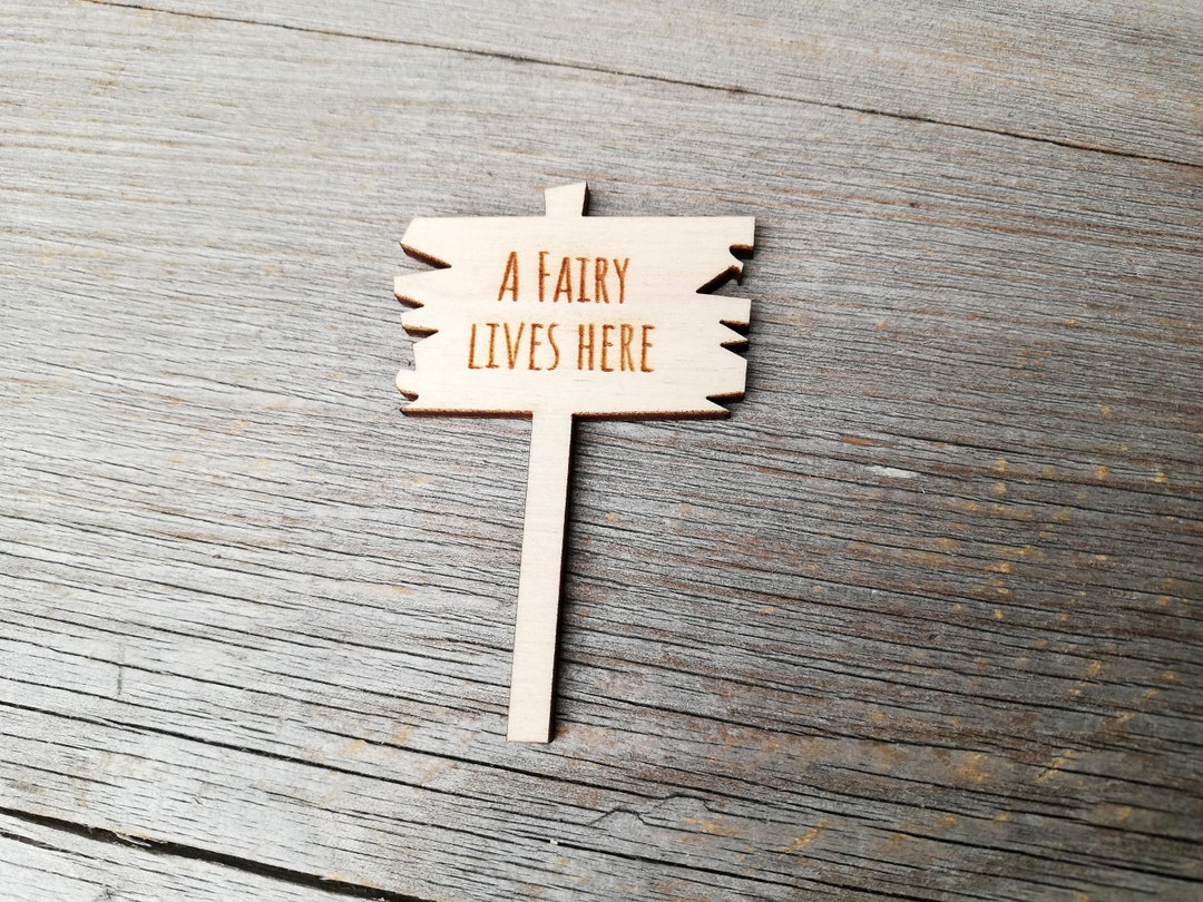 А Fairy Lives Here Directional Signpost Sign Post Fingerpost for Tiered ...
