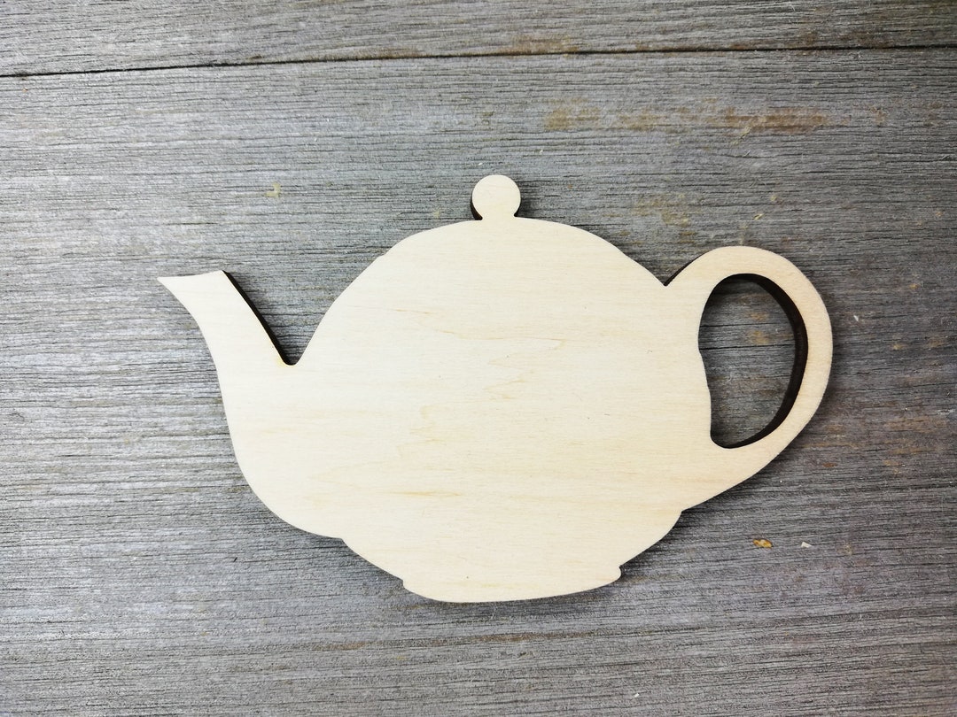Kettle Shape Laser Cut Wood Shapes, Unfinished Craft Supply DIY, Not ...