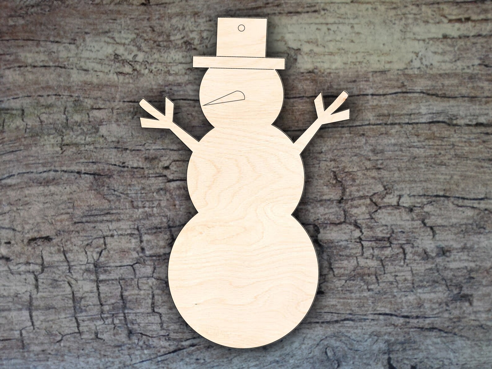 Snowman - Wooden Shape, Christmas Ornament, Craft Supply DIY 3mm ...