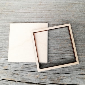 Small Square Frame Miniature Mini Minimalist Laser Cut Shapes Blanks ...